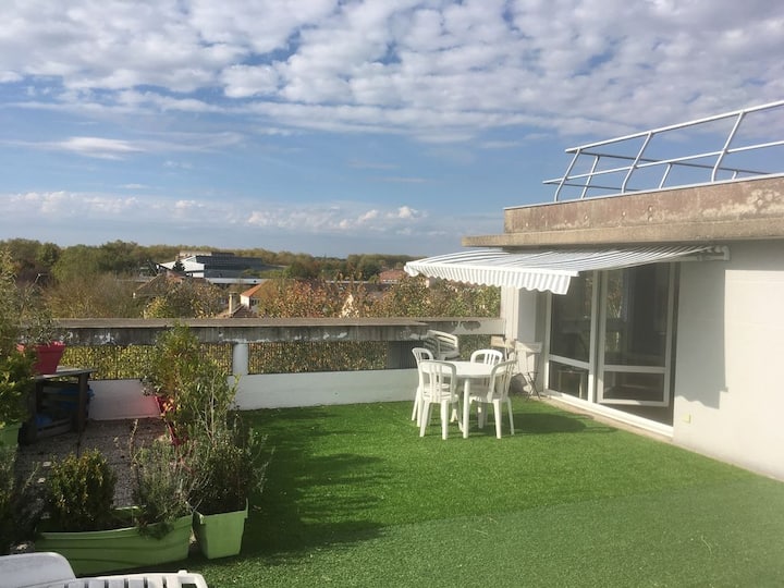ÉLancourt, Rooftop, Appartement 3p Terrasse 90 M2 - Montigny-le-Bretonneux