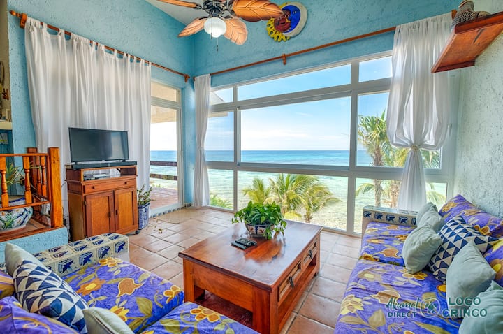 Caribbean View! 2 Br Beachfront Condo W/pool - Akumal