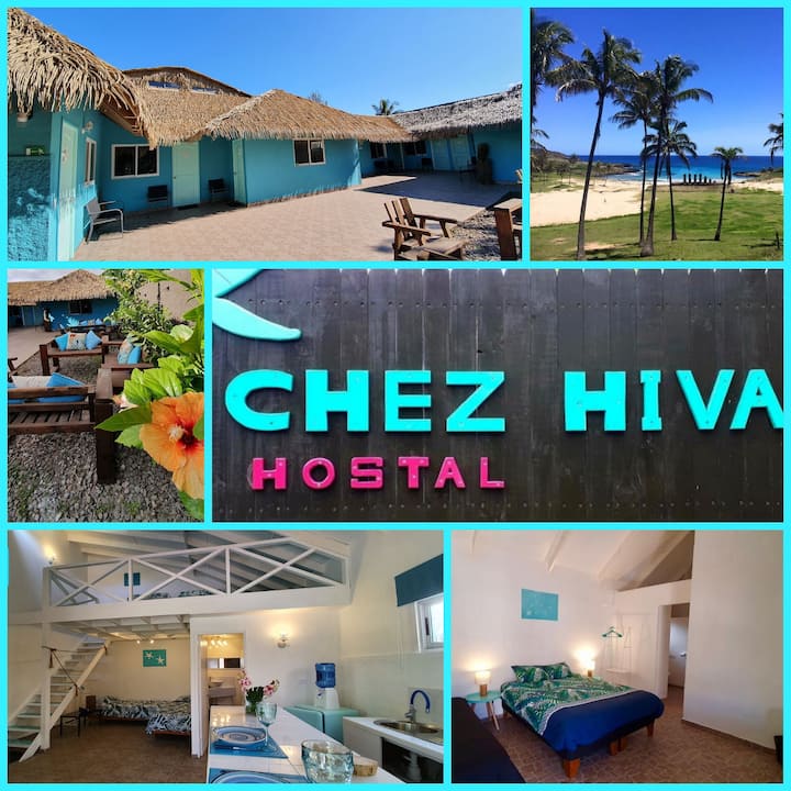 Chez Hiva : Room Tiare 6 - Town & Beach (2-3p) - Easter Island