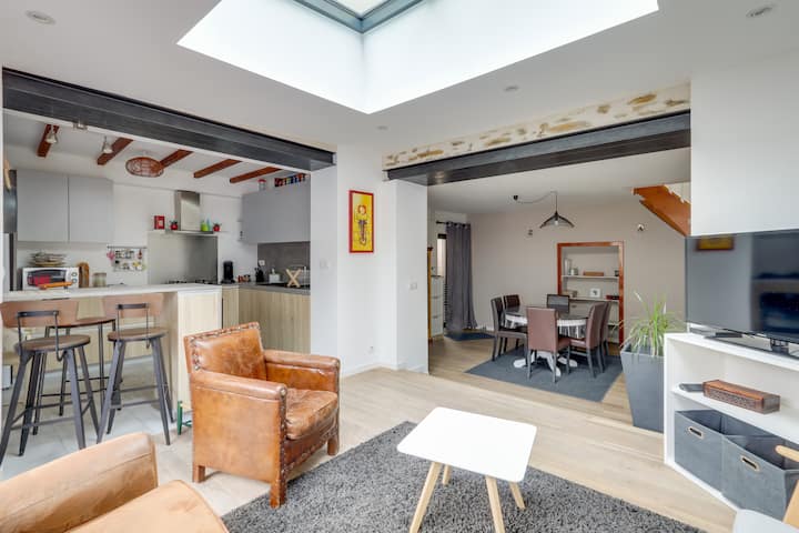 ¤ Lemerle Bleu ¤  Maison De Charme 6p / Au Calme - Ibis Budget Nantes Reze Aeroport