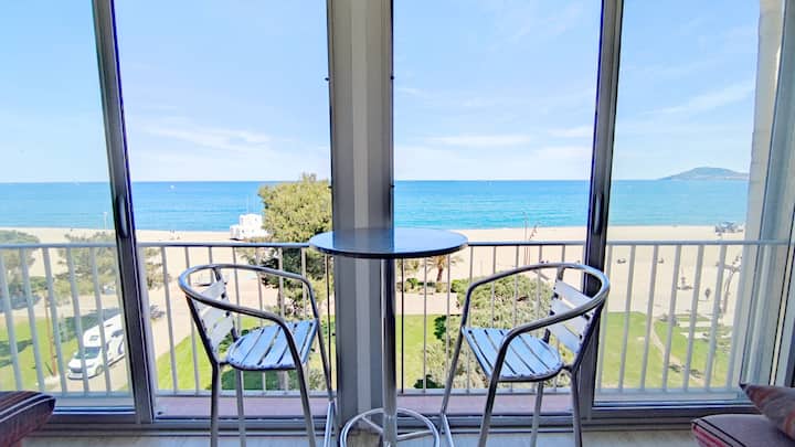 Beau Studio Climatisé De 33 M², Vue 180° Mer !!! - Argelès-sur-Mer
