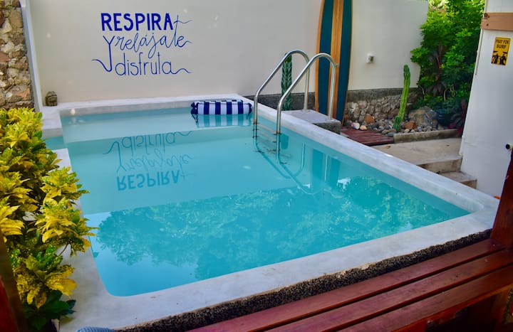 Oceanview House+pool+kitchen+ac @Sunzal Beach - El Salvador