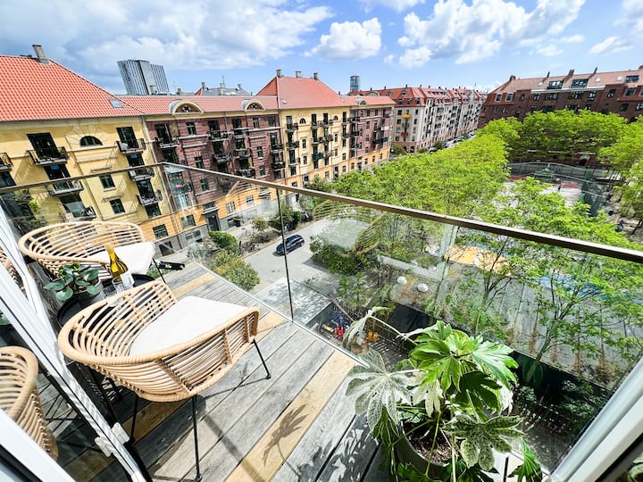 With Balcony And Amazing View! Modern Apartment - Copenhaguen