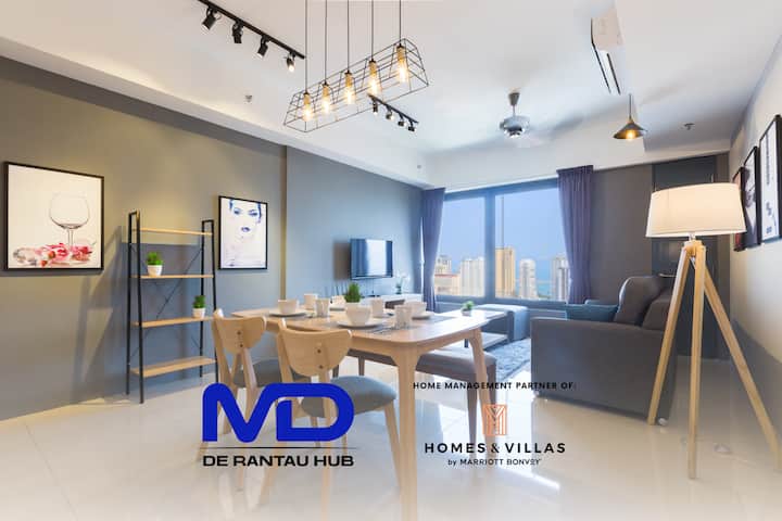 Sea + City View 3br Suite In Georgetown 简约风海景三卧套房 - George Town