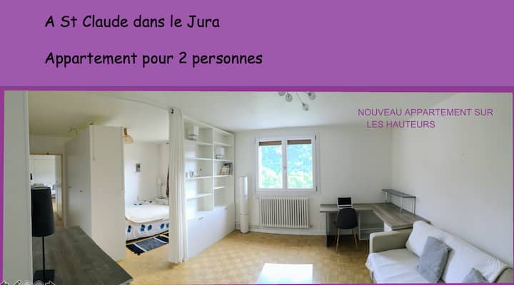 T2 Appartement, Couple, Superbe Vue Montagne - Lac de Vouglans