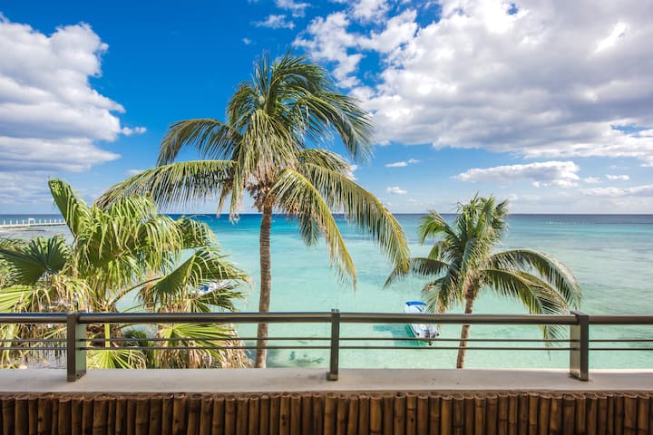 The Two Coconuts 〰️ Oceanfront 〰️ 2condos 6br 20ppl - Playa del Carmen