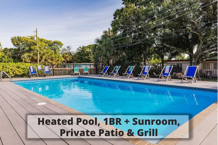 #2 Heated Pool+pvt Patio & Grill - Hollywood, FL