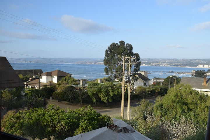 Acojedora Casa Playa Algarrobo, Gran Vista Al Mar - Algarrobo