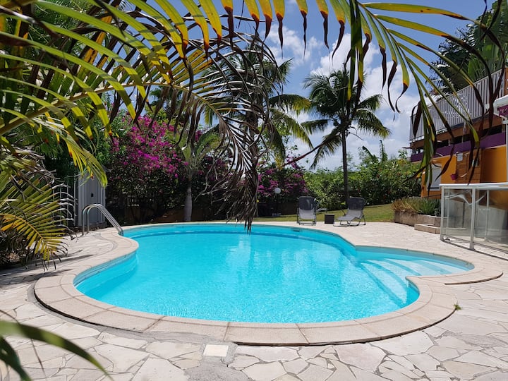 Gîte Gwada Mango T2 Air-conditioned 150m From The Beach, Swimming Pool, Patio - Guadeloupe