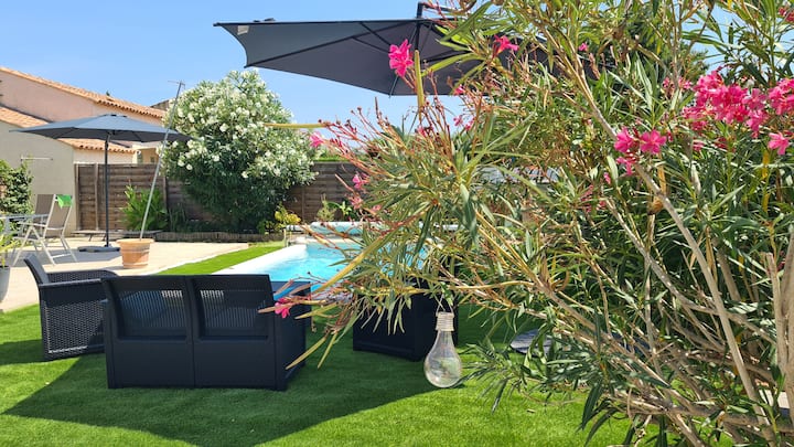 Maison Au Calme Avec Piscine - Mèze