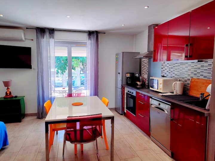 2/4 Pers - Plages 400m - Parking Privé - Vallauris