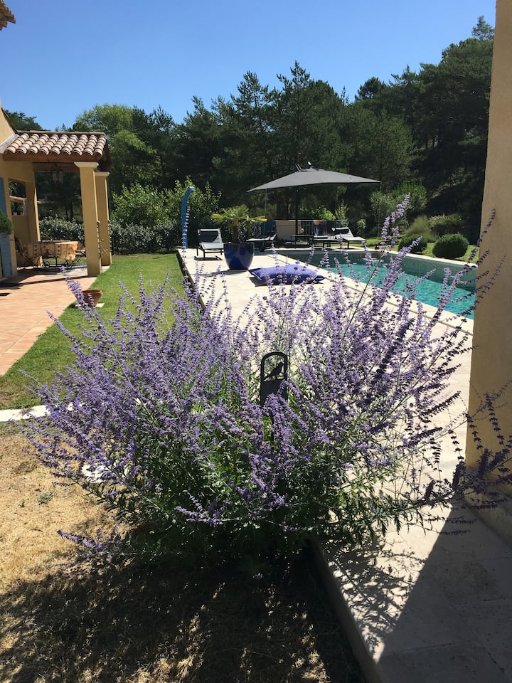 Belle Villa Avec Jardin Clos Et Grande Piscine. - Tourtour