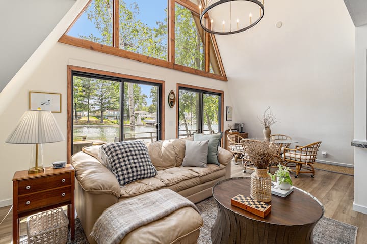 Lakefront: A-frame Upper Silver Lake - Mears, MI