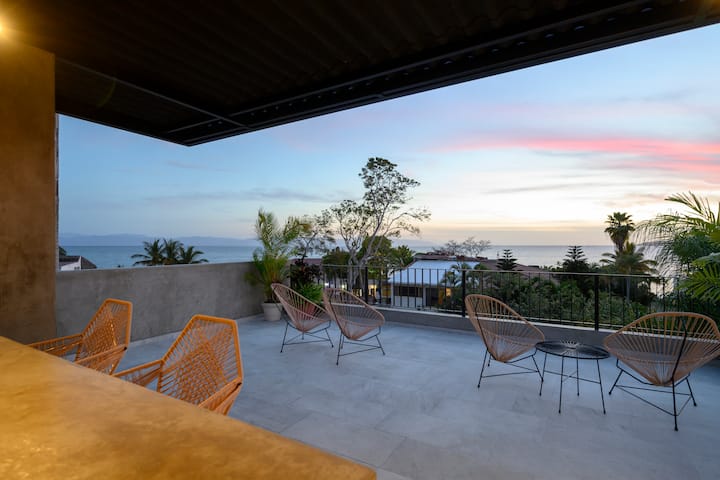 Ocean View Priv Terrace 1bdrm+flex 1 Blk To Beach - Bucerías