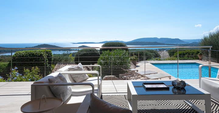 Splendid 5bed Villa With Sea View And Heated Pool Near Beach Cabanon Bleu St Cyp - Porto-Vecchio