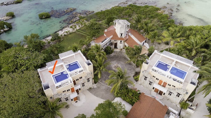 Hermosa Villa Vista Frente A Laguna Yal-kú  Akumal - Akumal