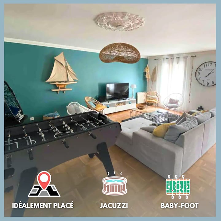 ღ L'escale Bleu • Villa Avec Jacuzzi Et Baby-foot - La Rochelle