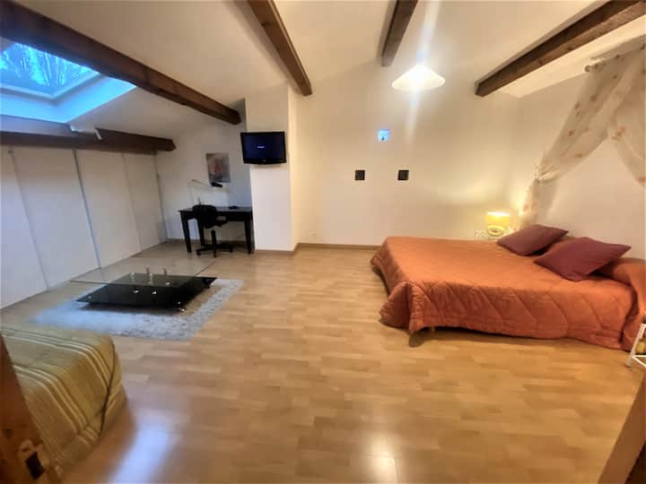 Chambre Nina 2/4 P, Jacuzzi, Piscine Ext. Chauffée - Aubenas