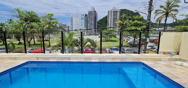 Casa Condominio Fechado, 50 Mt Da Praia C/ Piscina - Guarujá
