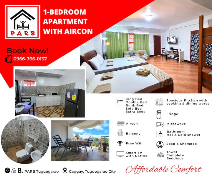 Parb: 1-bedroom Apartment (With Aircon) - Tuguegarao City