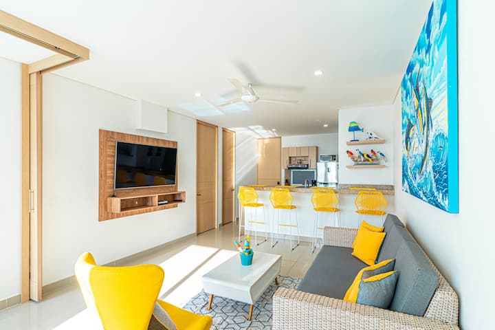 Exclusive 2 Br Nice Ocean View, Pool & Beach Club - Parque Nacional Natural Tayrona