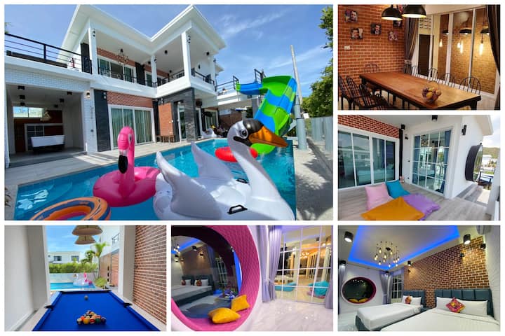 Plus 5br Hip Huahin Pool Villa&water Slide N - Hua Hin