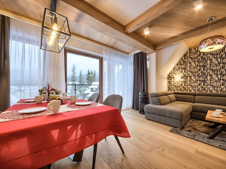 Chalet Deluxe Apartment With Sauna & Tatra View - Kościelisko