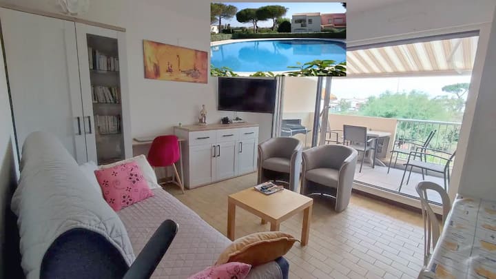 T3 Cabine- Résid 'Port Lano' Piscine/clim/tennis - Marseillan