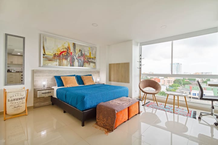 Studio North Bquilla 400 Mbps Pool, Excellent View - Barranquilla