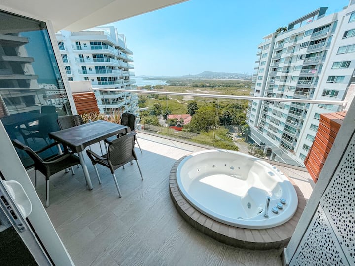 Departamento Cielo Mar - Jacuzzi Privado - Cartagena