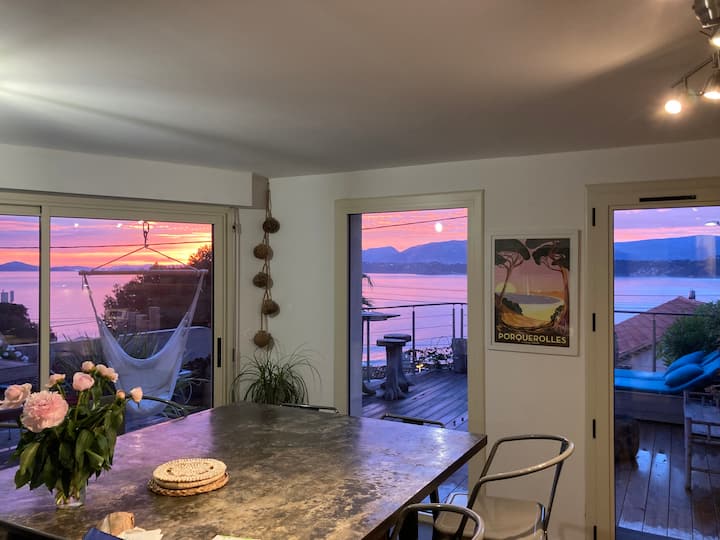 Villa Face à La Mer Et Plage à Pied + Piscine - Le Pradet