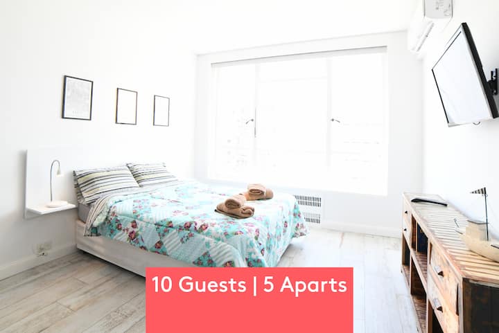 10 Guests, 5 Aparts At The Same Building - Buenos Aires