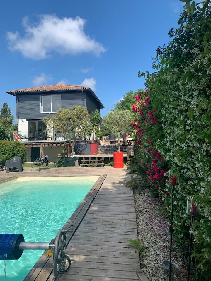 Villa à Anglet 10 Pers. Piscine, Jacuzzi, Sauna - 巴約訥