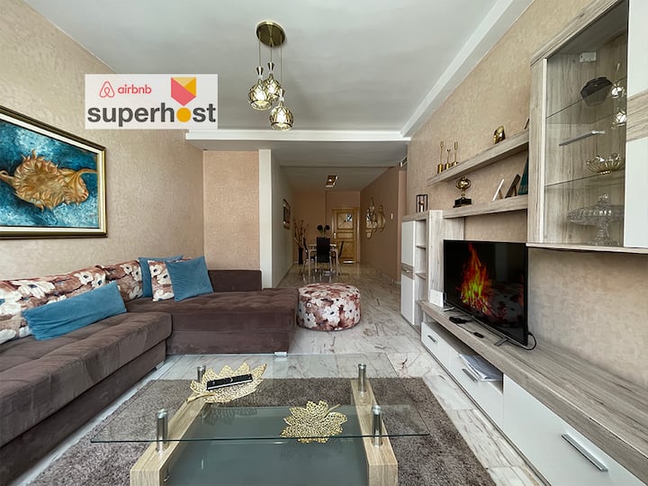 Luxury Flat 4 Min Airport Early&late Flight (Pool) - Bouskoura