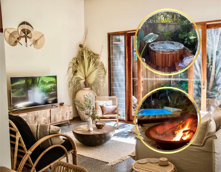 Beach Jungle: Pet-friendly, Hot Tub, Pool & Fire - Byron Bay