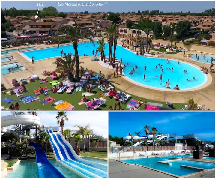 Maison à La Mer Dans Domaine Avec Piscines - Portiragnes