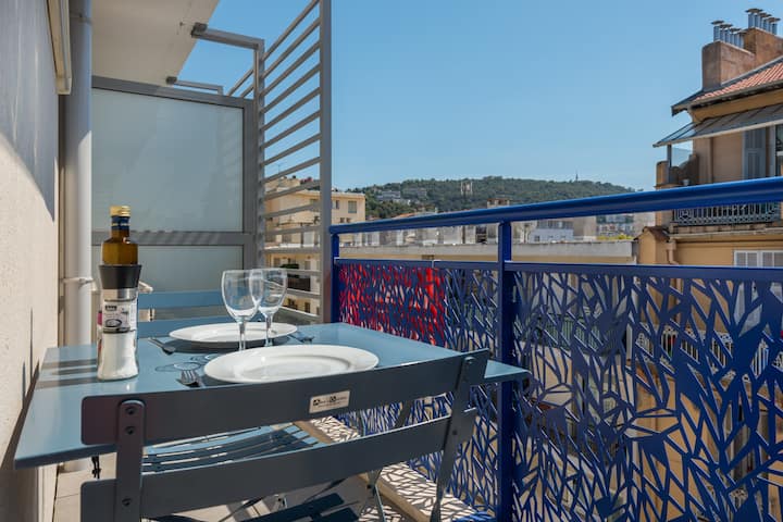 Grand Studio Terrasse Proche Port Et Vieille-ville - Nizza
