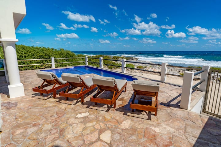Relajada Casa De Lujo Frente Al Mar - Isla Mujeres