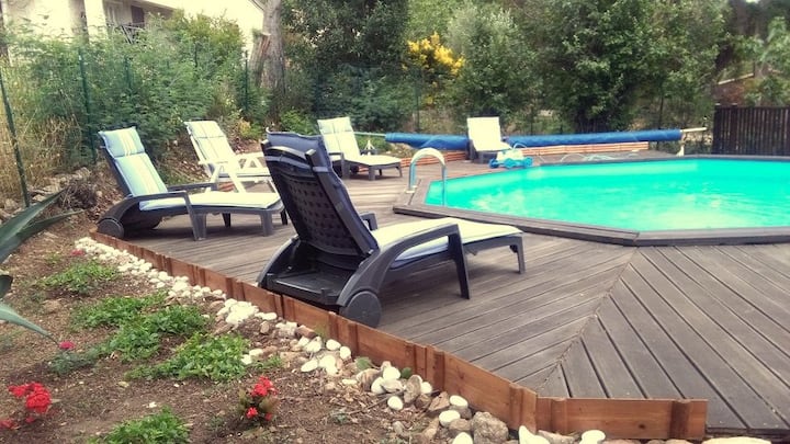 Villa Avec Fibre Et Piscine Privée Chauffée 8 Pers - Corsica