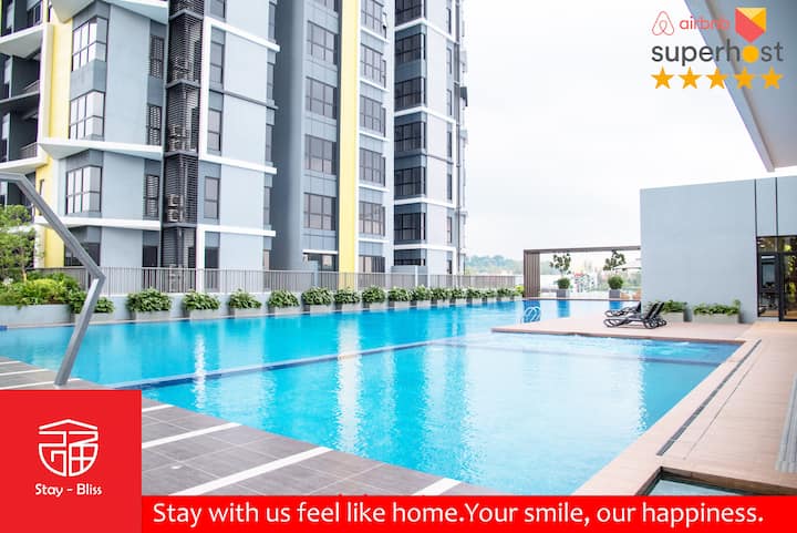 (New)bliss Home Puchong/3bdr/8pax/subang-k.l♡ 幸福之家 - Puchong
