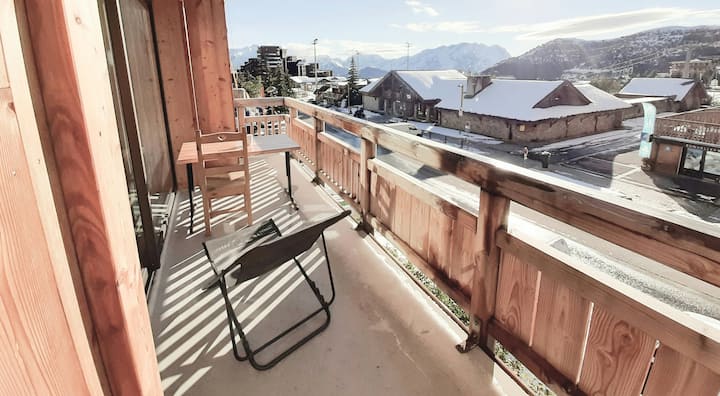 Au Coeur De L'alpe D'huez : T2 Terrasse Parking - Lac Besson