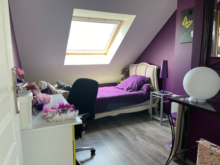 Chambre Lit 1 Personne Et Bureau - Dunkerque