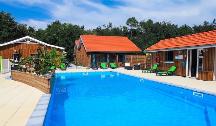 Villa Aigrette Bassin D'arcachon, Piscine, Spa - Biganos