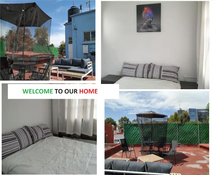 Small Bedroom, Great View Terrace, Stairs To Go Up - Mexico City