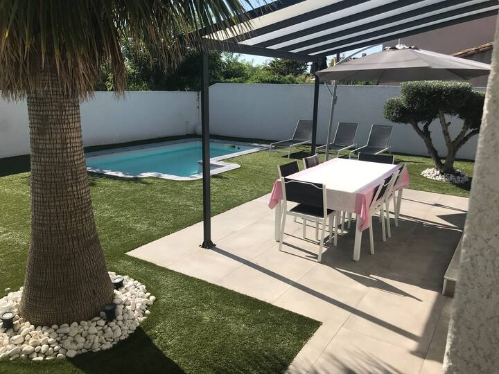 Deux Chambres Dans Villa Climatisée Avec Piscine - Marseillan