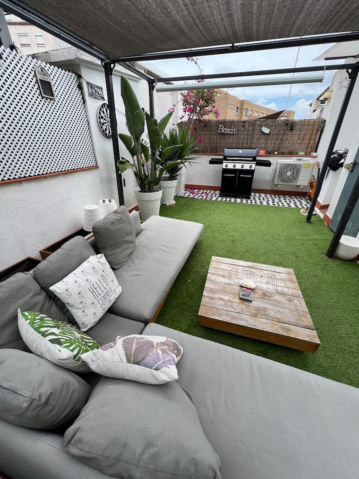 Mini House, Roof, Gym, Bbq - Barcelone