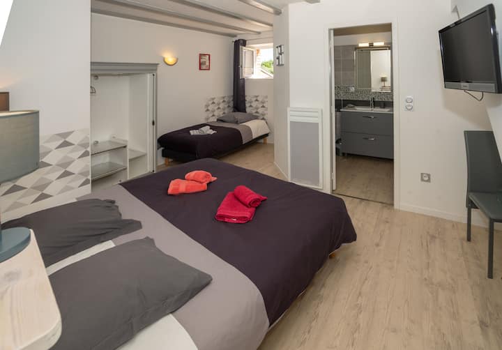 Chambre 3 Personnes Lit 180/190 Et Salle De Douche - Île d'Oléron