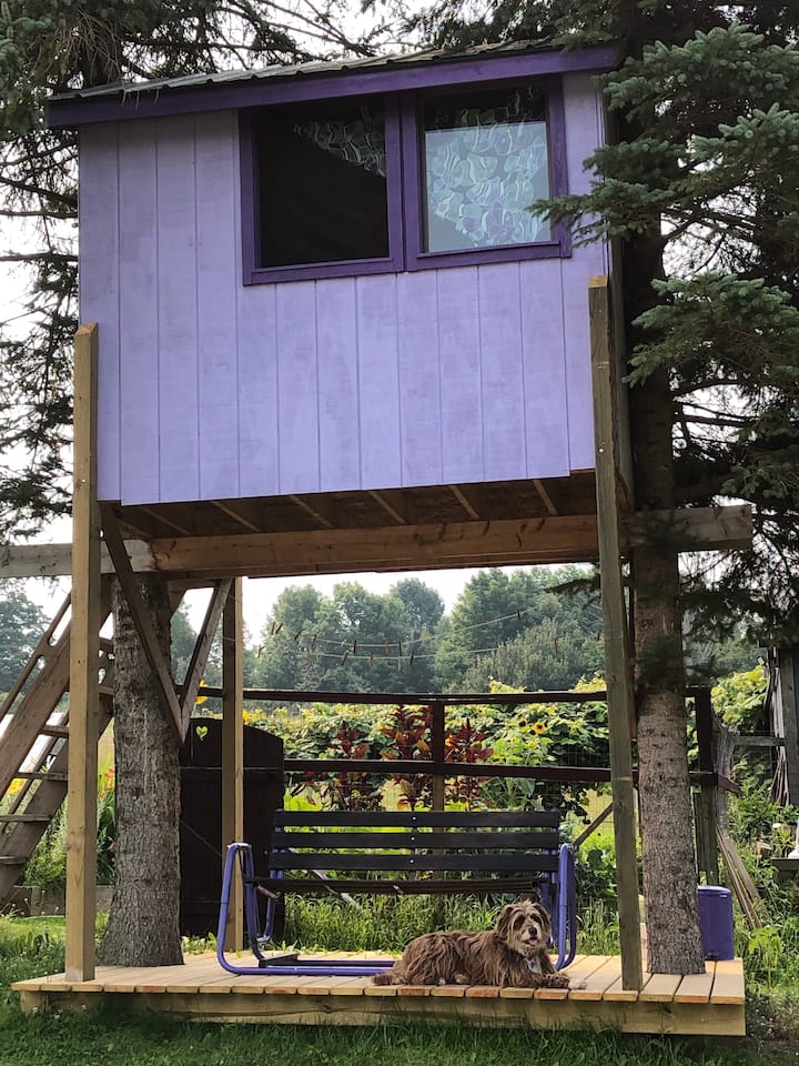 Llama Meadows Farm Purple Palace Tinytreehouse - Beulah, MI
