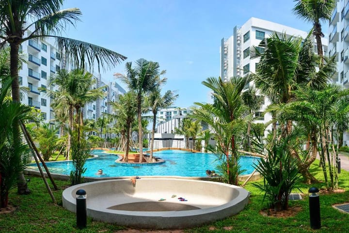 芭提雅市中心双卧家庭房/水系大泳池/出行便利 - Pattaya City