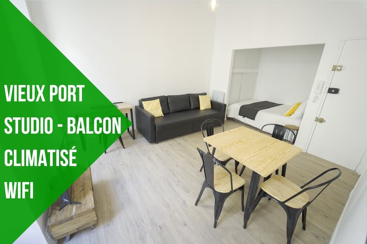 Studio Climatisé  Balcon Vieux Port Canebière - Marsella